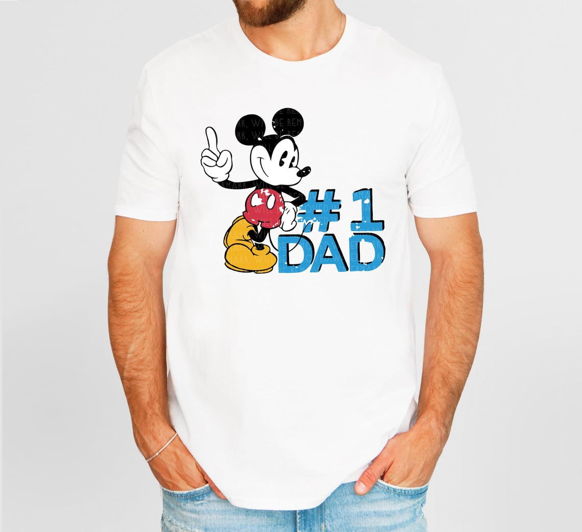 Disney Dad Comfort Colors® Shirt Mickey Mouse #1 Dad Shirt, Disney ...