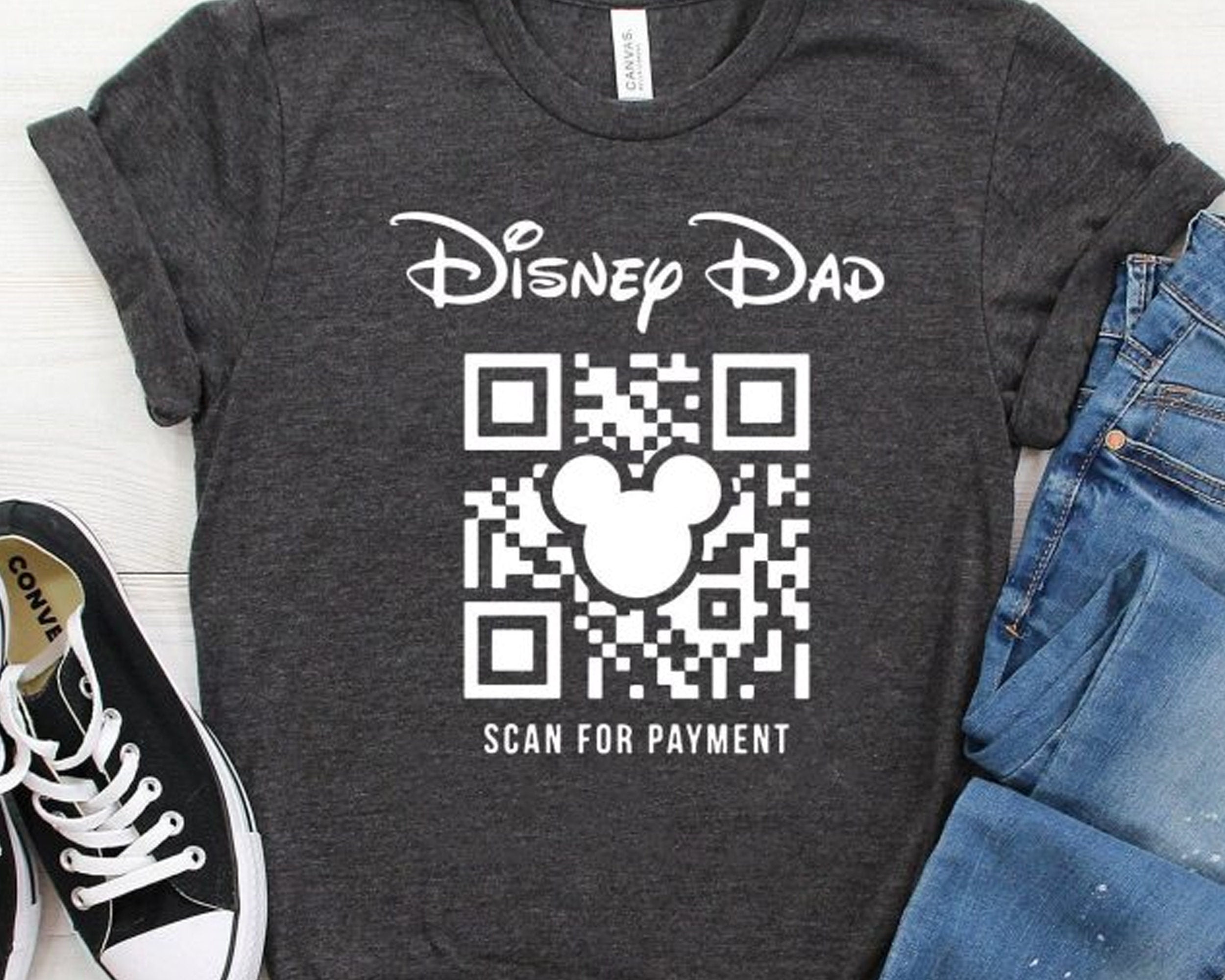 Disney Dad Scan For Payment T-Shirt, Disney Dad Father Day Shirt ...