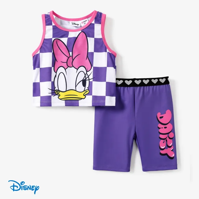Disney Daisy Duck Girls Graphic Tee with Legging Pant Shorts 2 Pieces ...