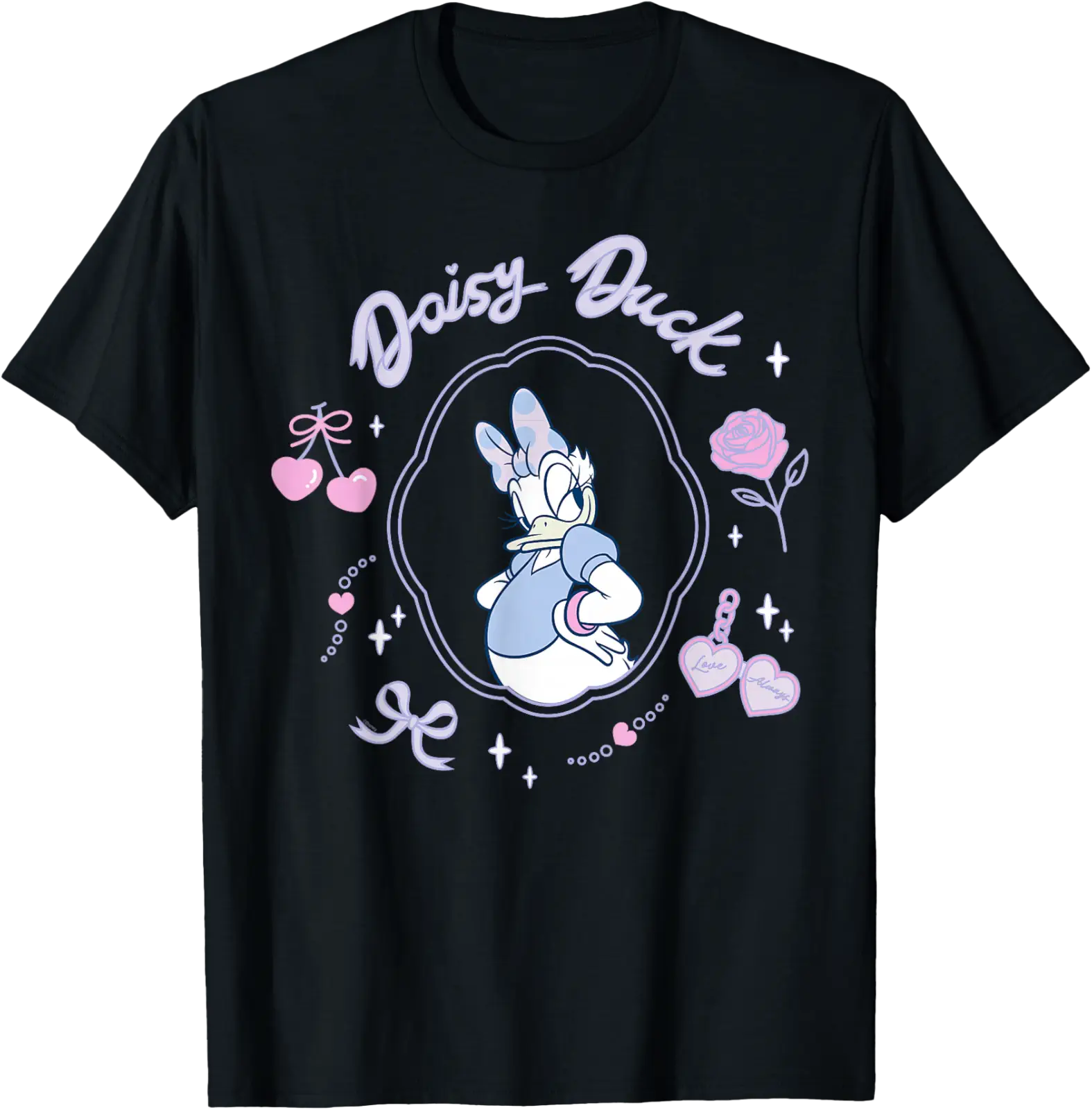 Disney Daisy Duck Love Always Locket Coquette Style T-Shirt - Walmart.com