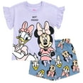 Disney Daisy Duck Minnie Mouse T-Shirt and Chambray Shorts Outfit Set ...