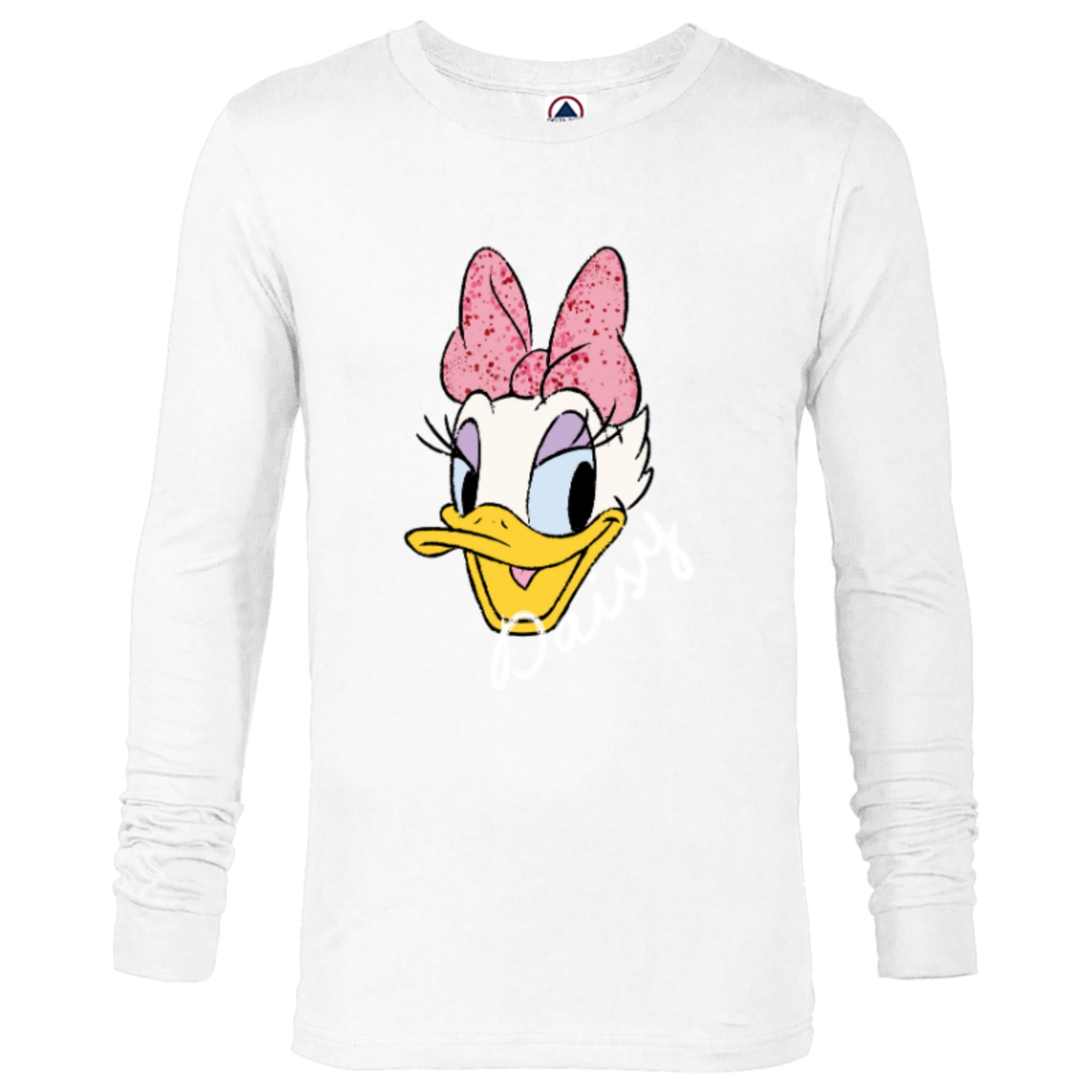 Disney Daisy Duck Sassy & Glamorous Speckled Bow and Name - Long Sleeve ...