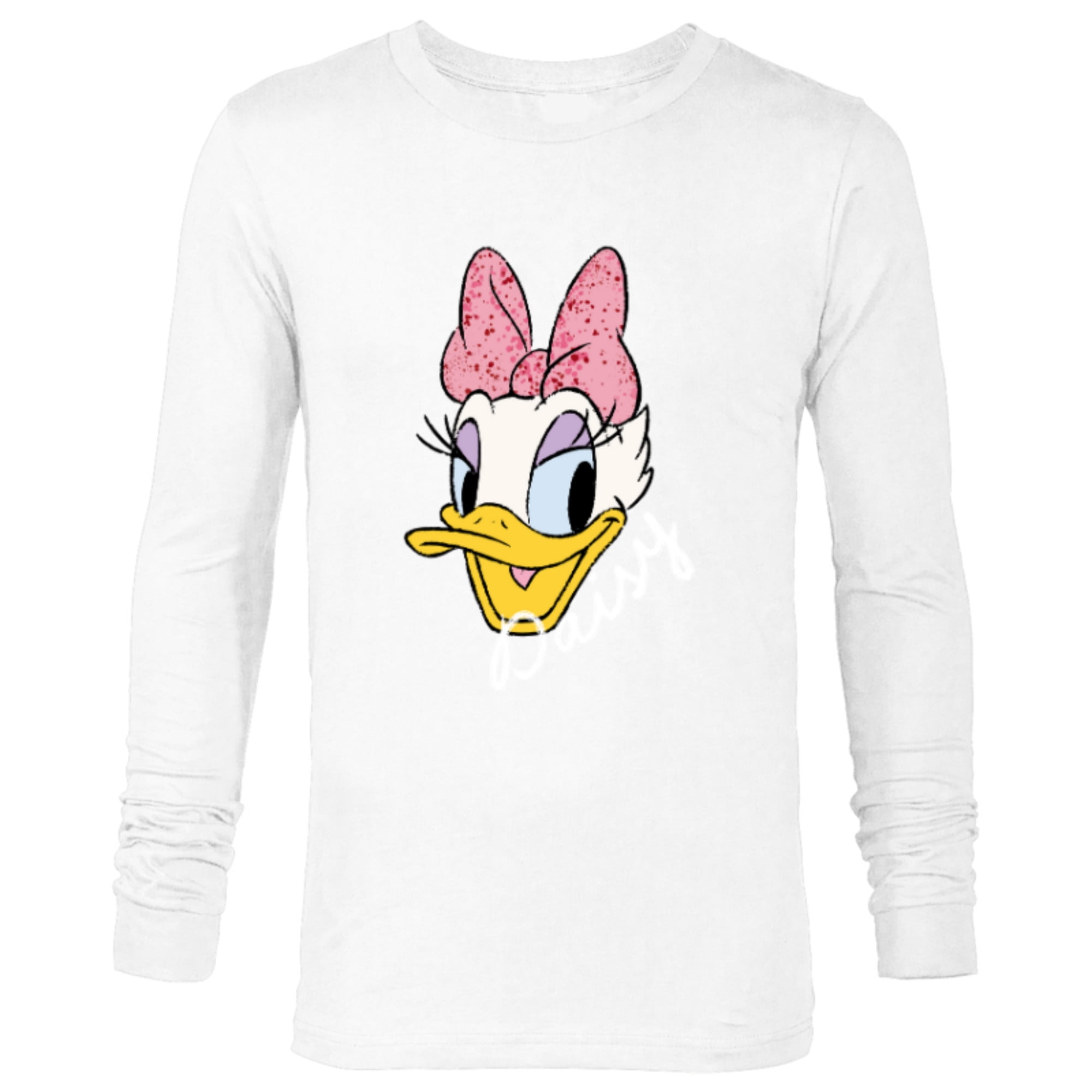 Disney Daisy Duck Sassy & Glamorous Speckled Bow and Name - Long Sleeve ...