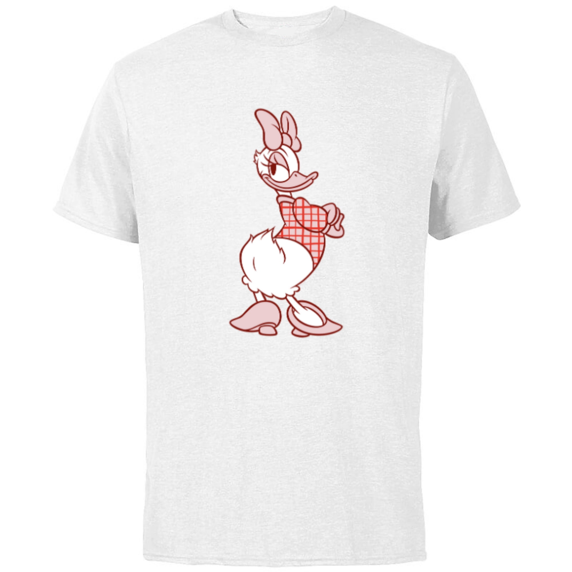 Disney Daisy Duck Sassy in White & Pink Pose with Plaid Top - Short ...