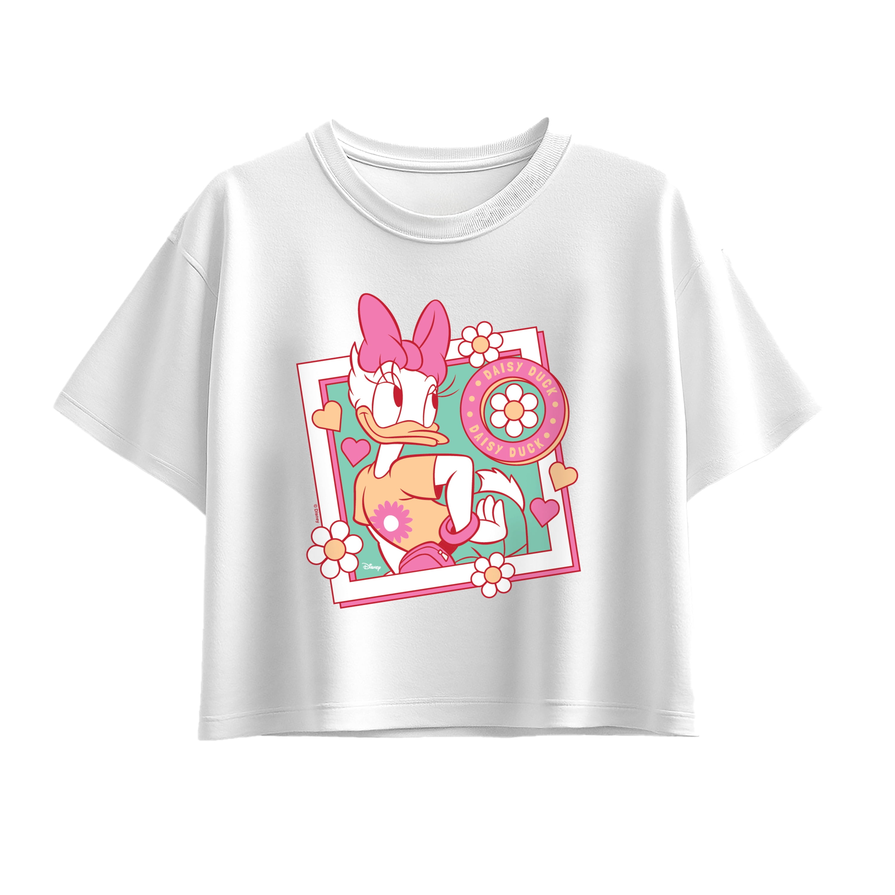 Disney - Daisy Frame - Youth Girl Short Sleeve Boxy Tee - Walmart.com