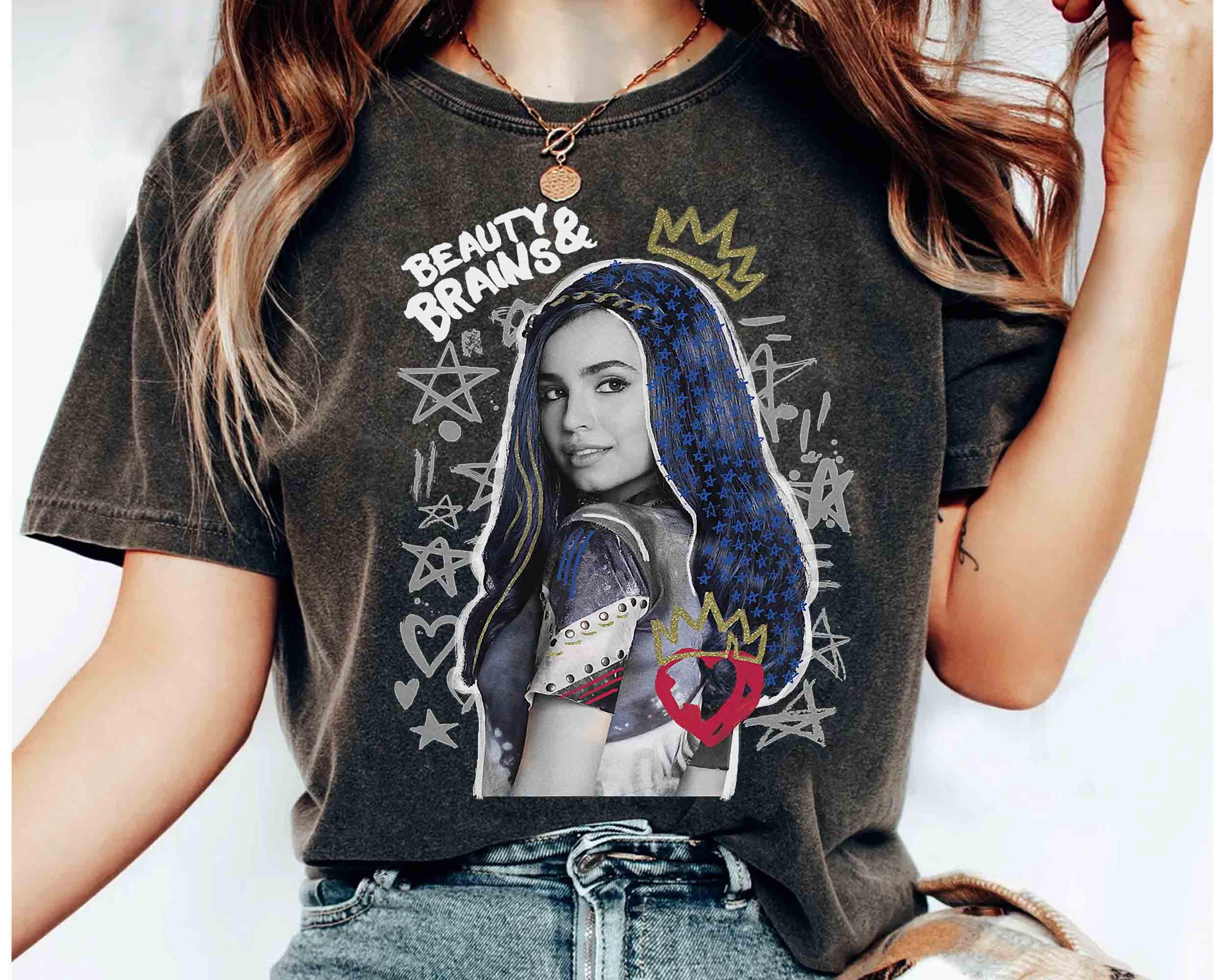 Disney Descendants 2 Evie Collage Beauty And Brains T-Shirt, Princess ...