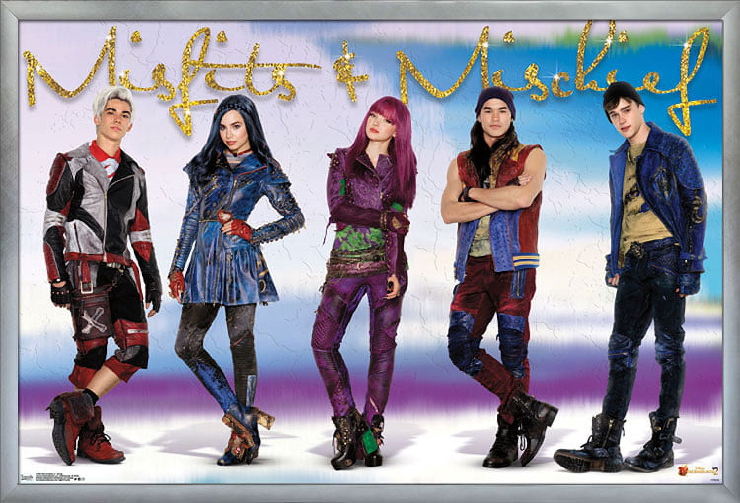 Disney Descendants 2 - Group Wall Poster, 22.375" x 34", Framed ...