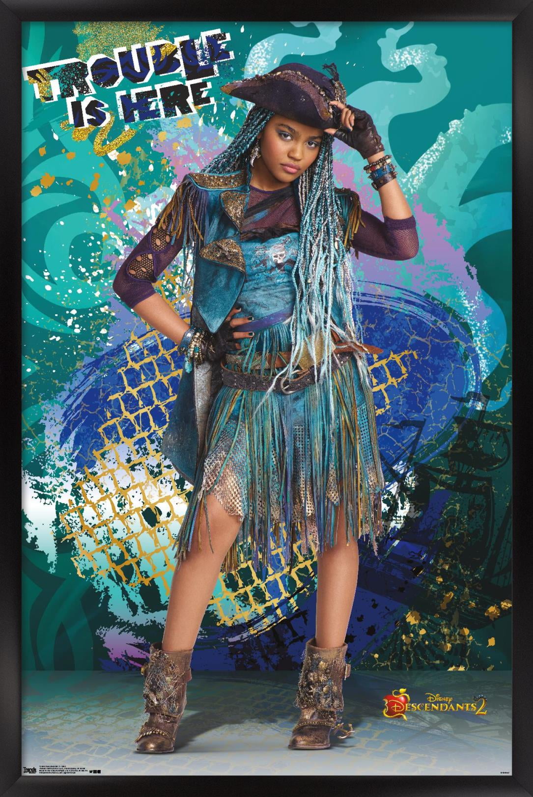 Disney Descendants 2 - Uma Wall Poster, 14.725" x 22.375", Framed ...