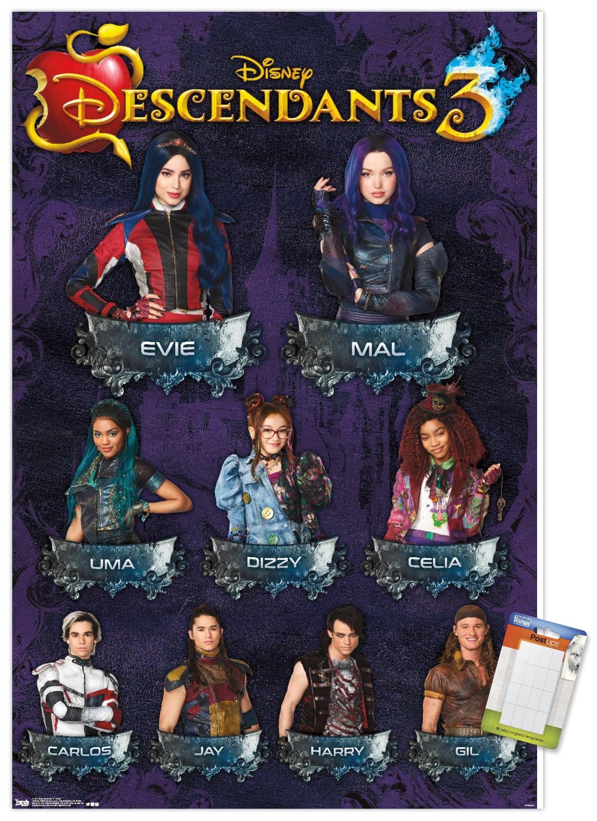 Disney Descendants 3 - Grid Wall Poster, 22.375" x 34" - Walmart.com