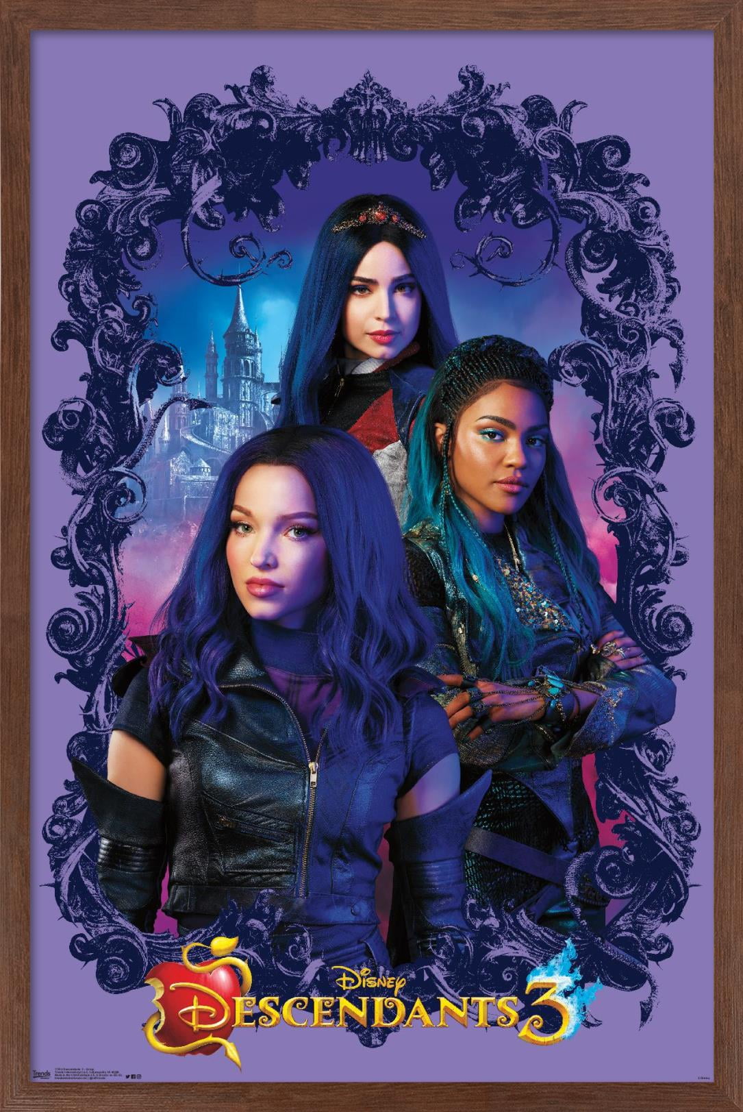 Disney Descendants 3 - Group Wall Poster, 22.375" x 34", Framed ...
