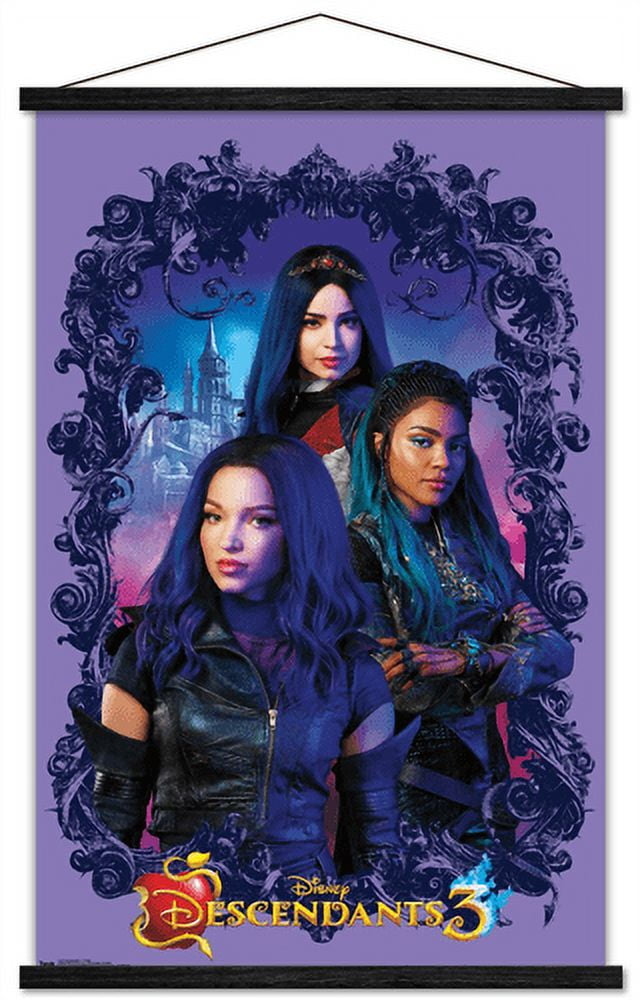 Disney Descendants 3 - Group Wall Poster with Wooden Magnetic Frame, 22 ...