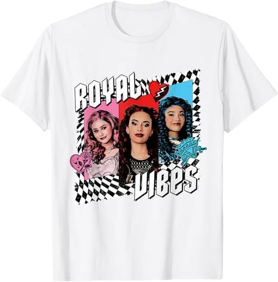 Disney Descendants 4: The Rise of Red Trio Royal Vibes T-Shirt For Men Women, White Color, Short ...