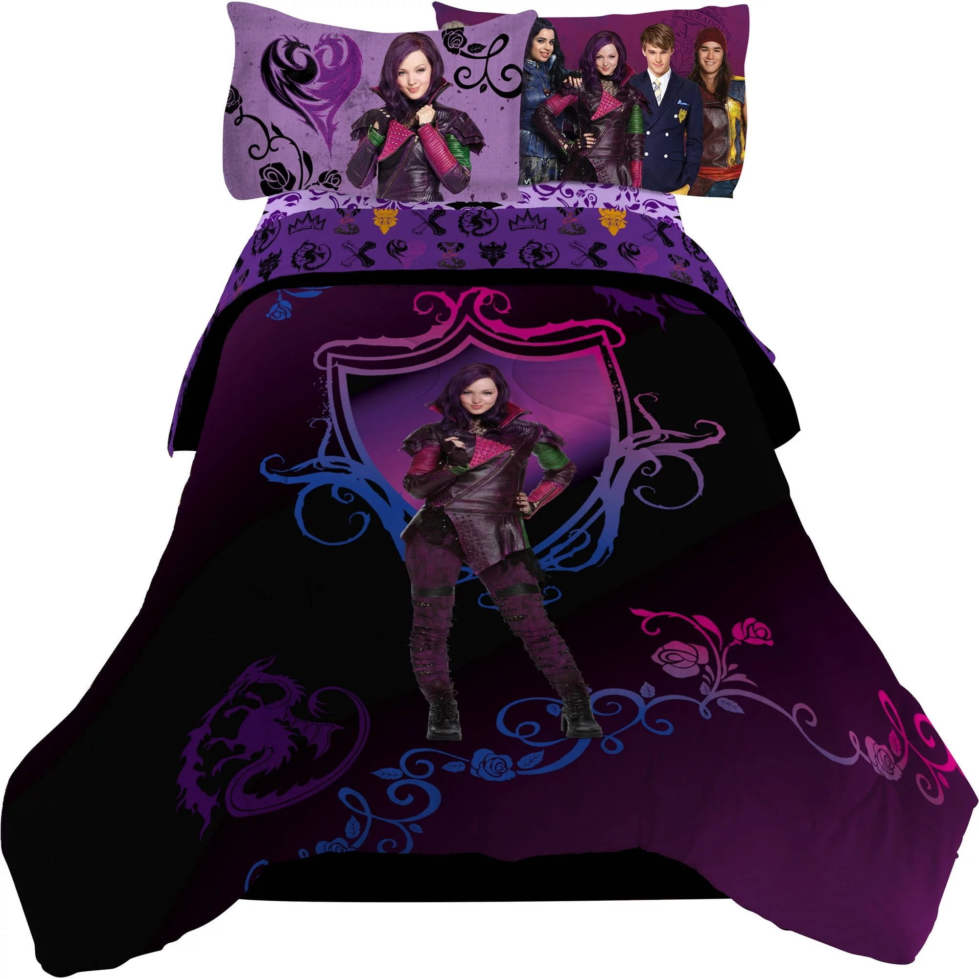 Disney Descendants "Best of Both Worlds" 4 Piece Twin Bedding Comforter ...