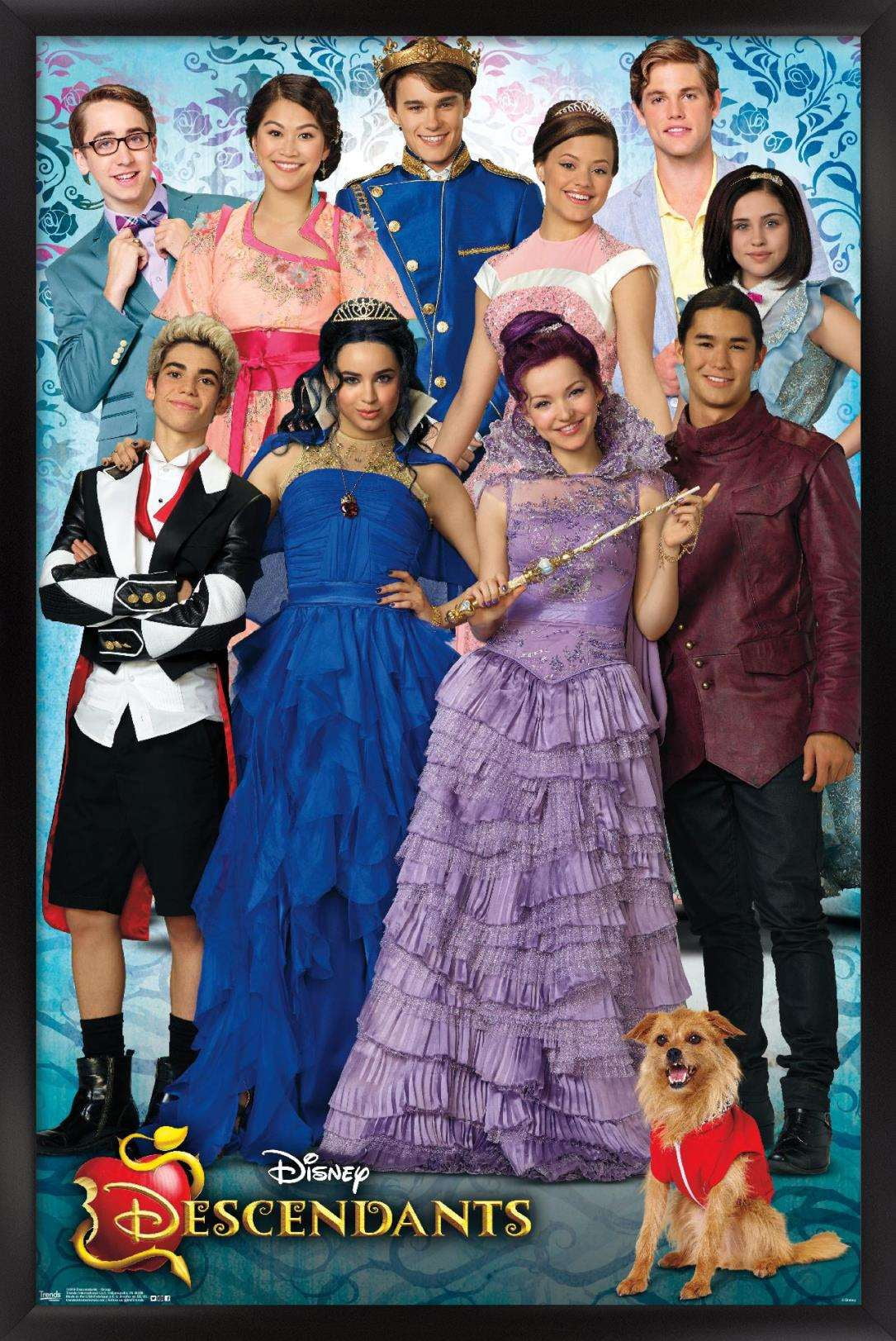 Disney Descendants - Group Wall Poster, 14.725" x 22.375", Framed ...