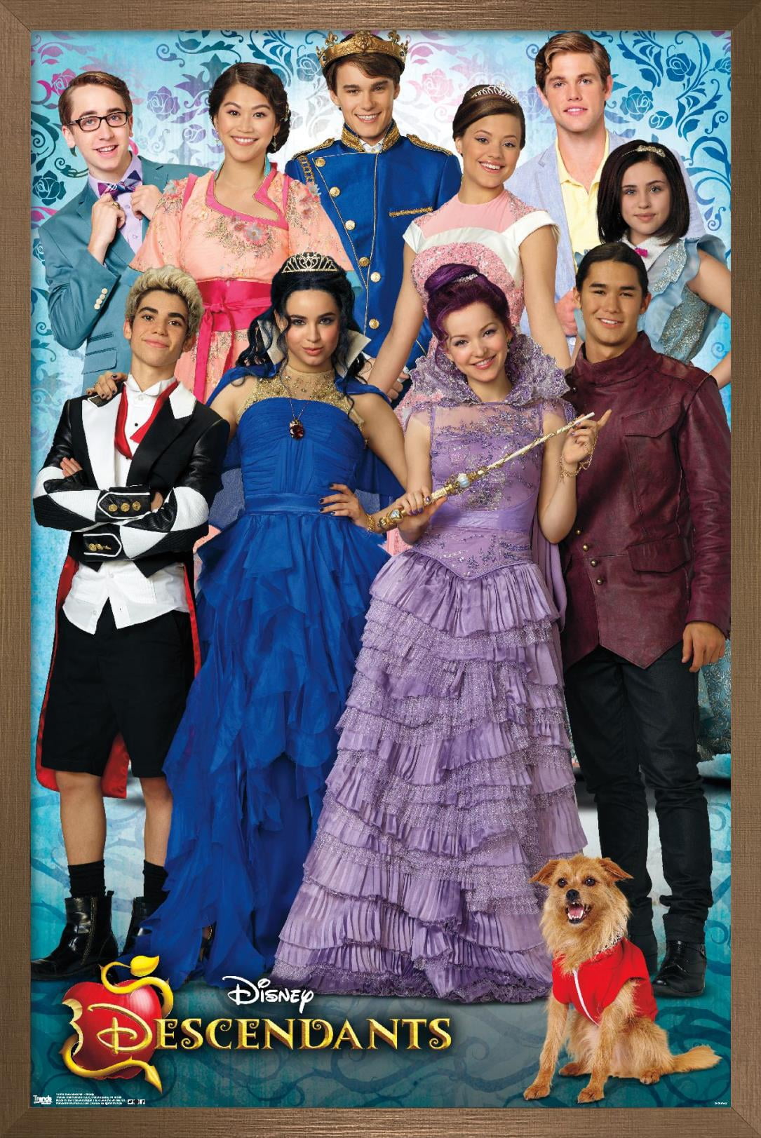 Disney Descendants - Group Wall Poster, 22.375" x 34", Framed - Walmart.com