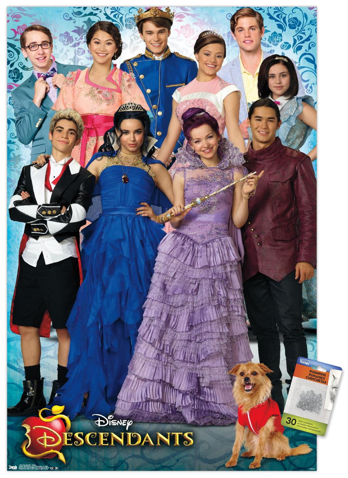 Disney Descendants - Group Wall Poster with Push Pins, 22.375" x 34 ...