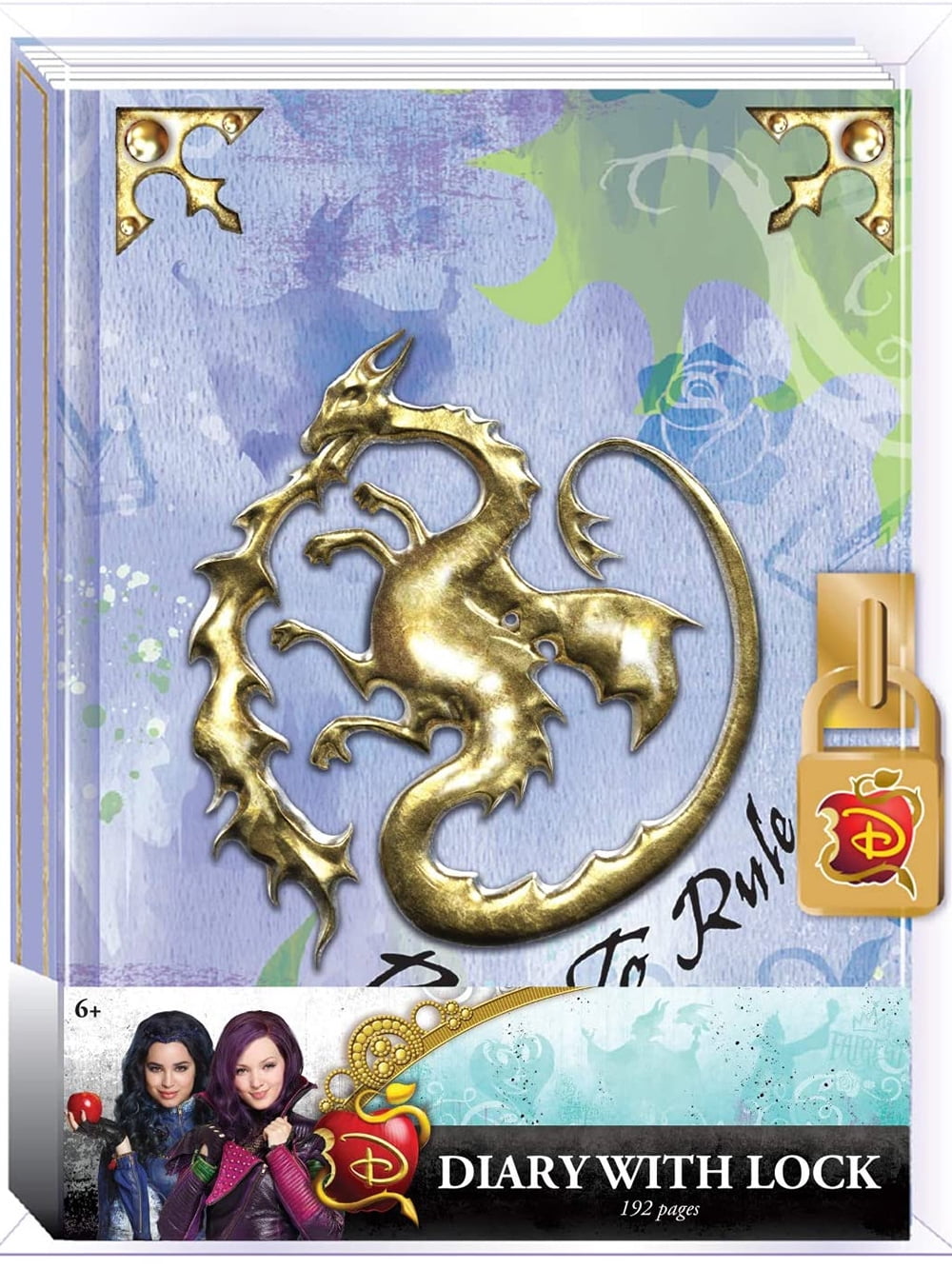 Disney Descendants Mals Diary with Lock, 192 Purple Lined Pages ...
