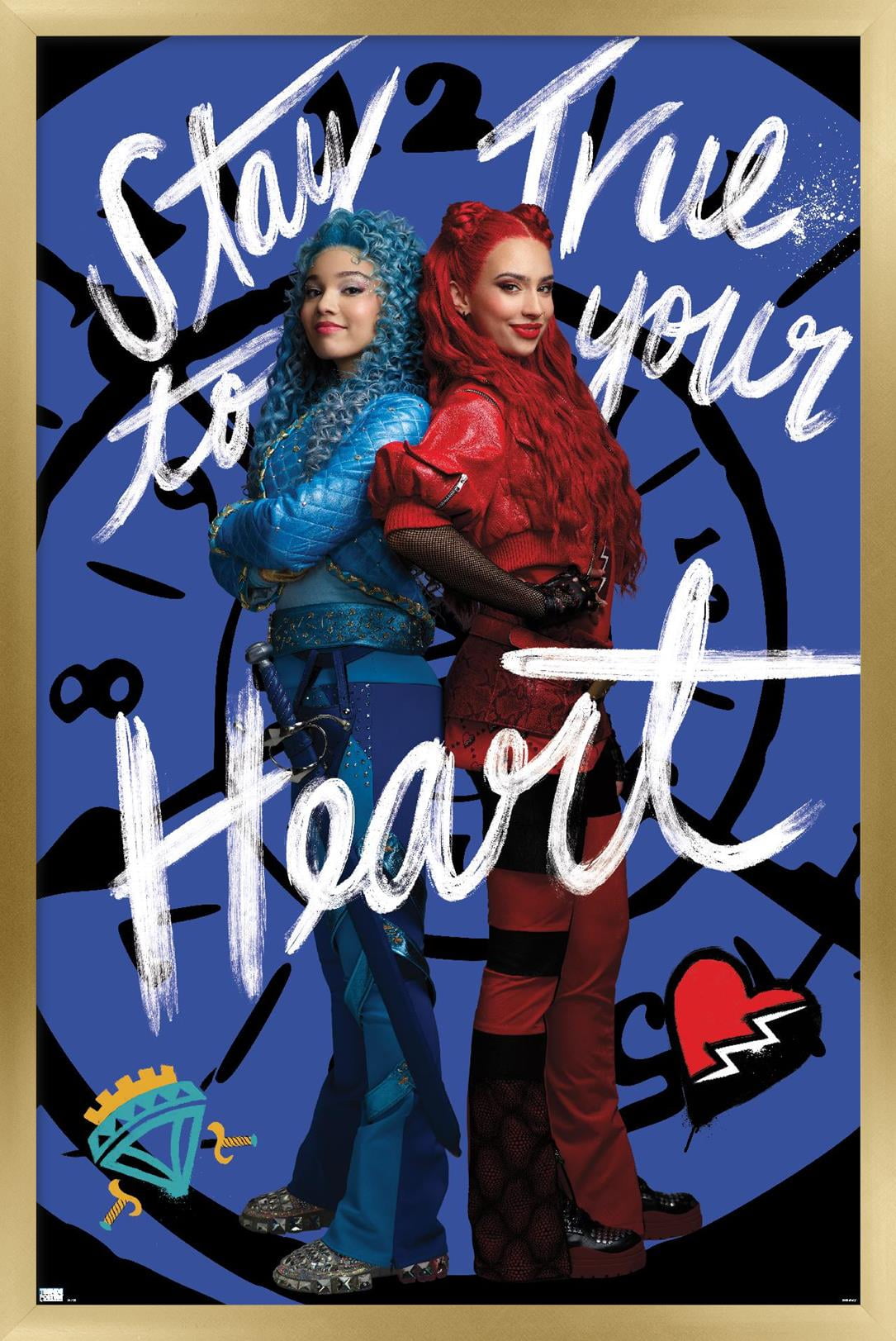 Disney Descendants: The Rise of Red - Stay True Wall Poster, 22.375" x 34" Framed - Walmart.com