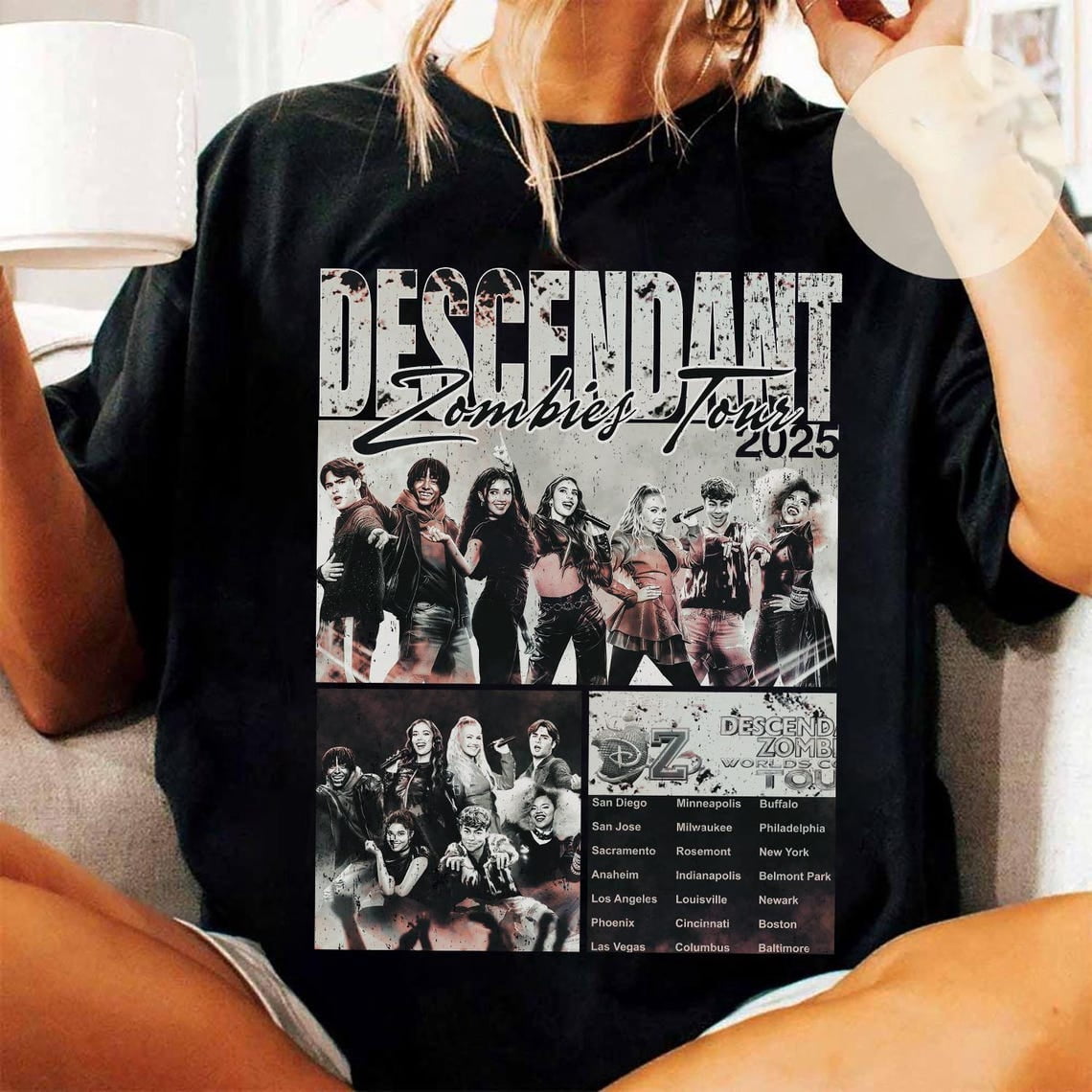 Disney Descendants Zombies Worlds Collide Tour Summer 2025 Retro T ...