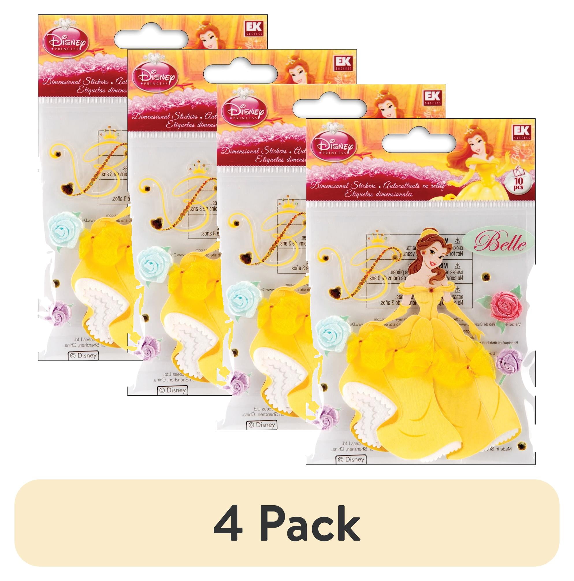 (4 pack) Disney Dimensional Stickers-Belle - Walmart.com