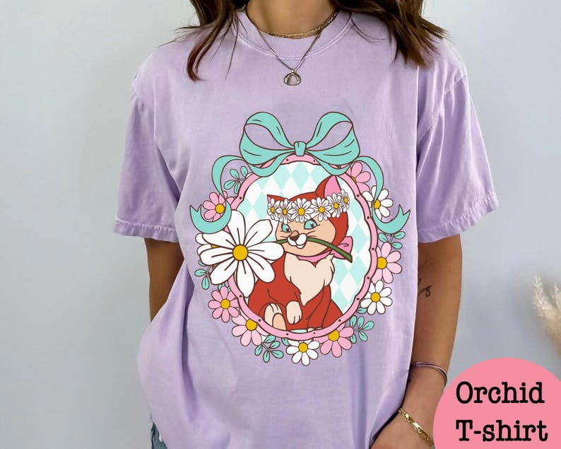 Disney Dinah Cat Coquette Bow Shirt, Alice in Wonderland Daisy Flowers ...