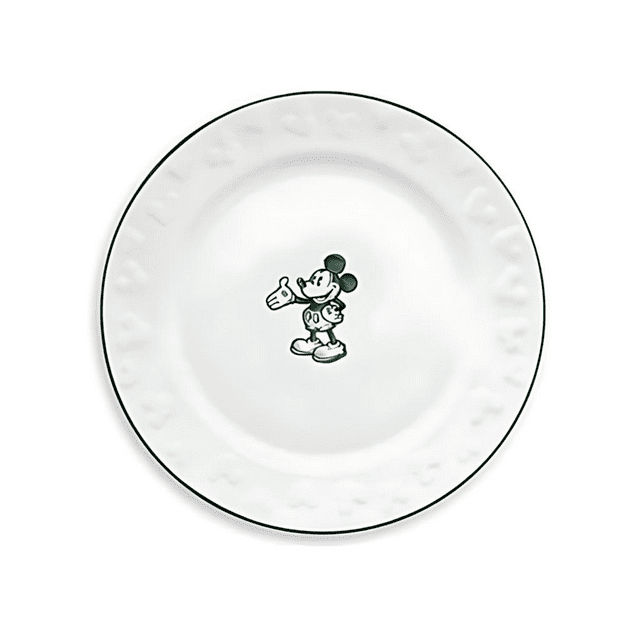 Disney Dinner Plate - Gourmet Mickey Mouse Icon - White With Green ...