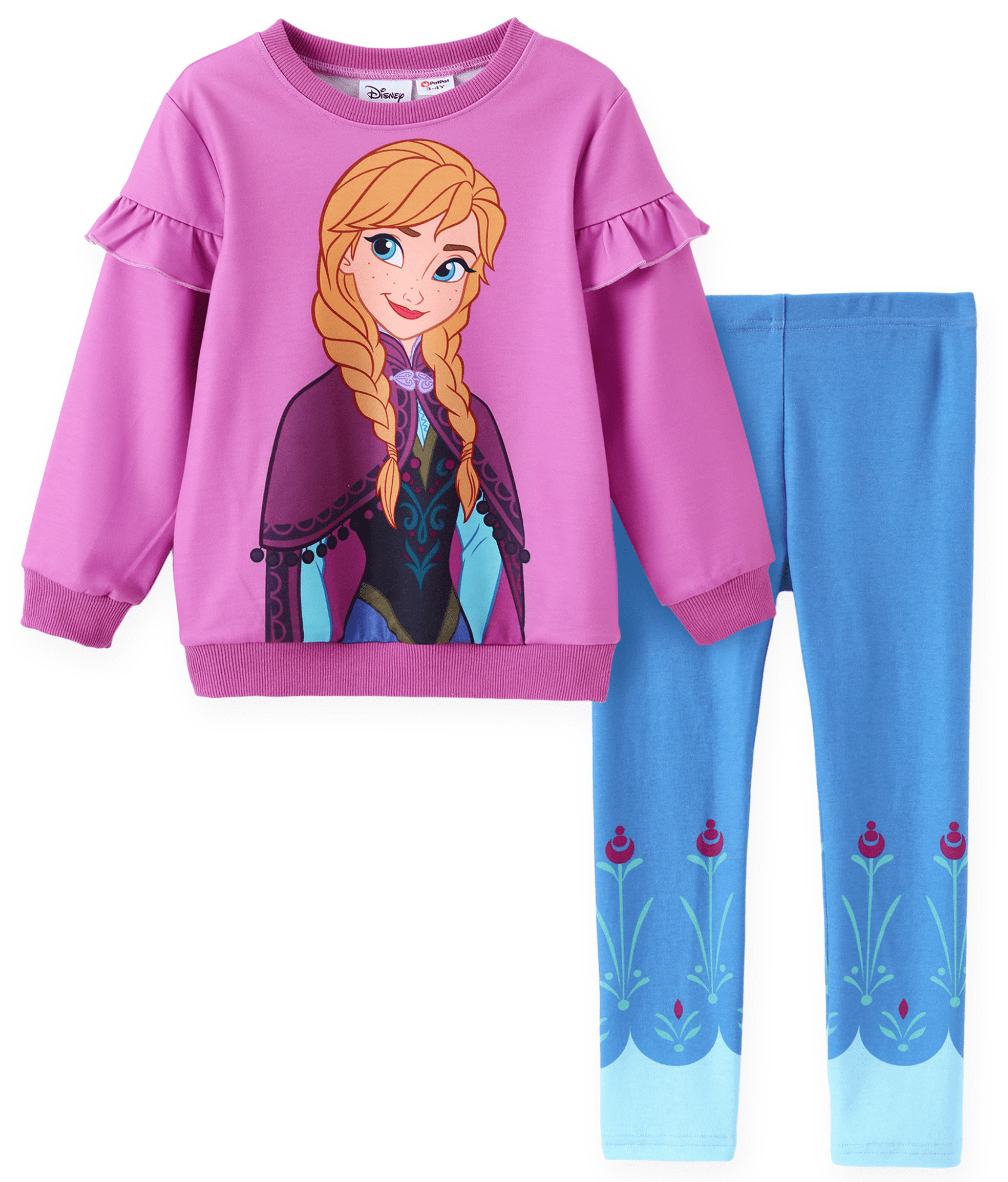Disney Disney Frozen Toddler Girls 2pcs Elsa Anna Floral Flutter Sleeve ...