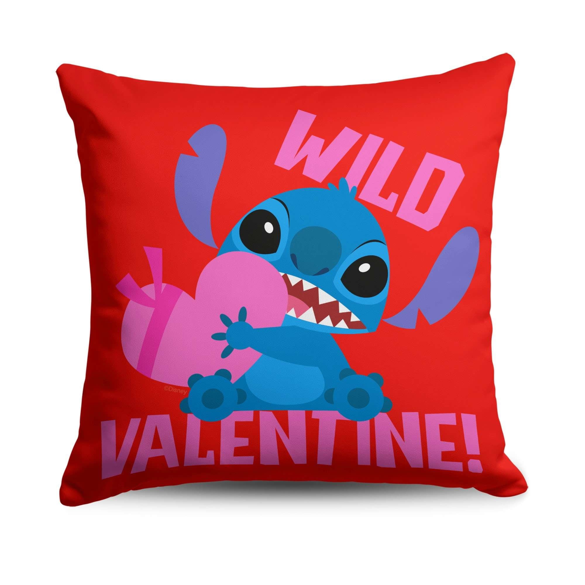 Disney Disney Lilo & Stitch Wild Valentine Kids Printed Throw Pillow ...