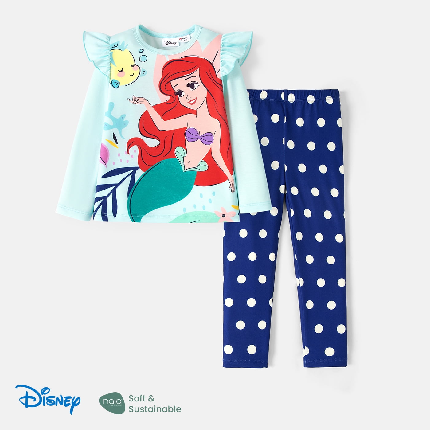 Disney Princess Cinderella Ariel Girls 2 Pieces Outfit Set Graphic ...