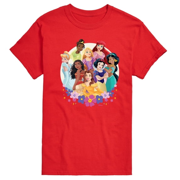 Disney - Disney Princess Group Floral - Men's Short Sleeve Graphic T ...