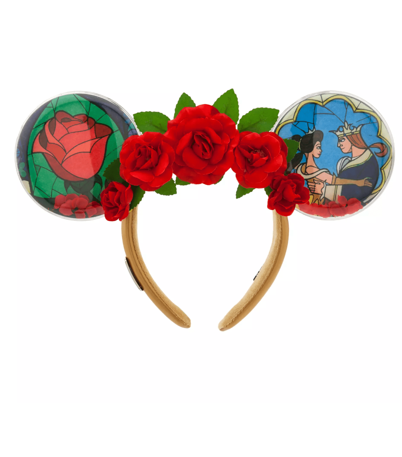 Disney Beauty and the Beast Light-Up Ear Headband, Stained Glass Ears ...