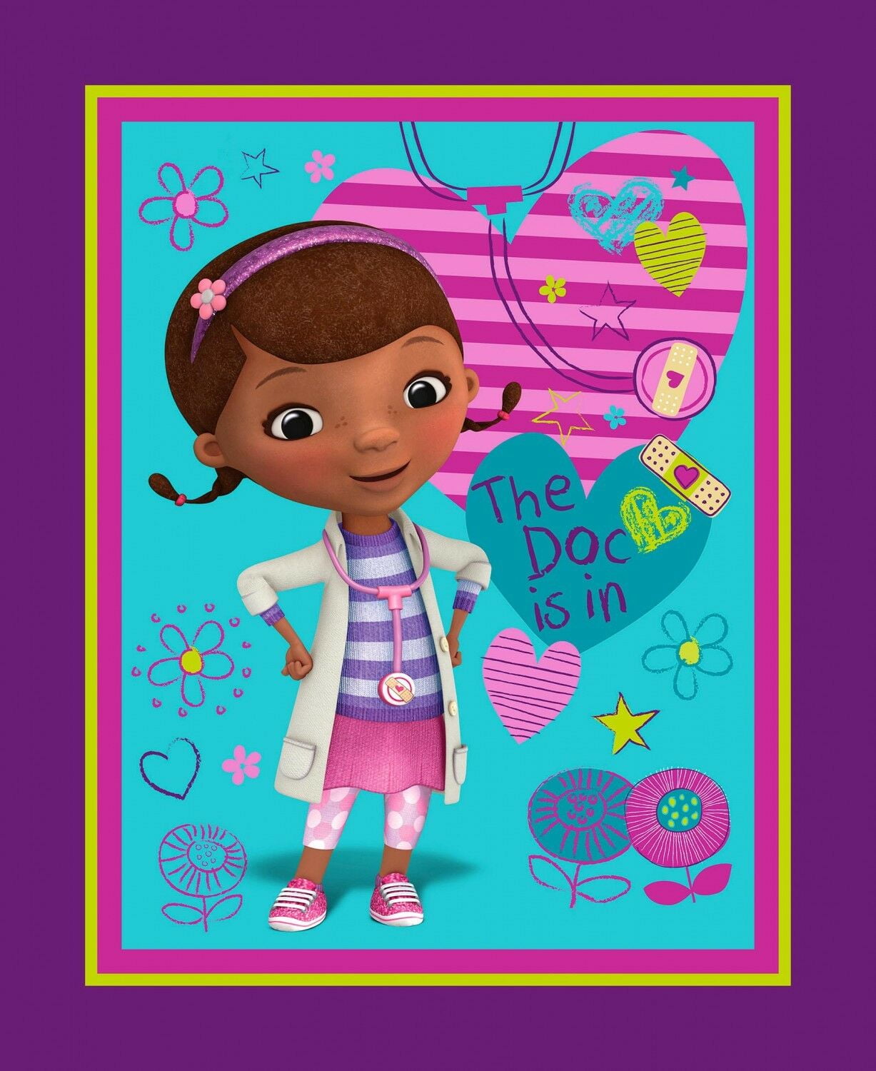 Disney Doc McStuffins 58179 The Doc Is In Springs Creative 100% Cotton ...