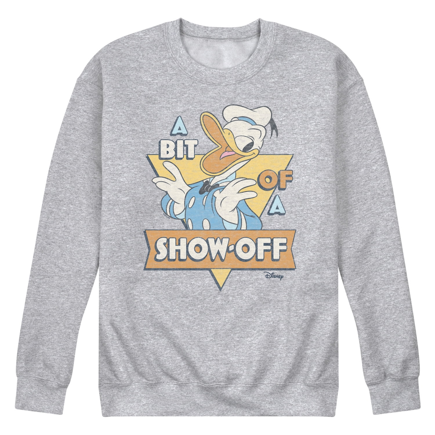 Disney - Donald Bit Of A Show Off - Men's Crew Neck Fleece Pullover ...