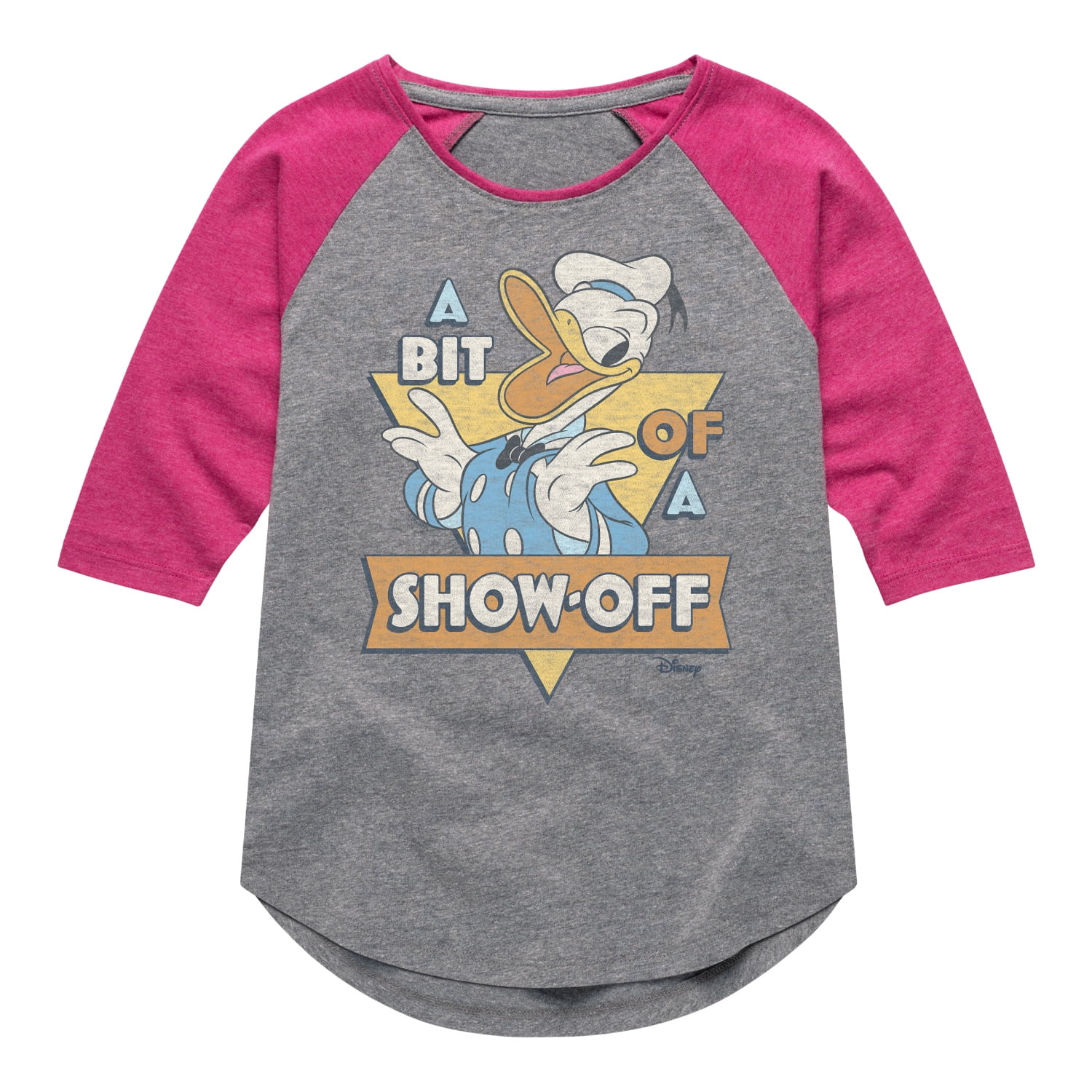 Disney - Donald Bit Of A Show Off - Toddler & Youth Girls Raglan ...