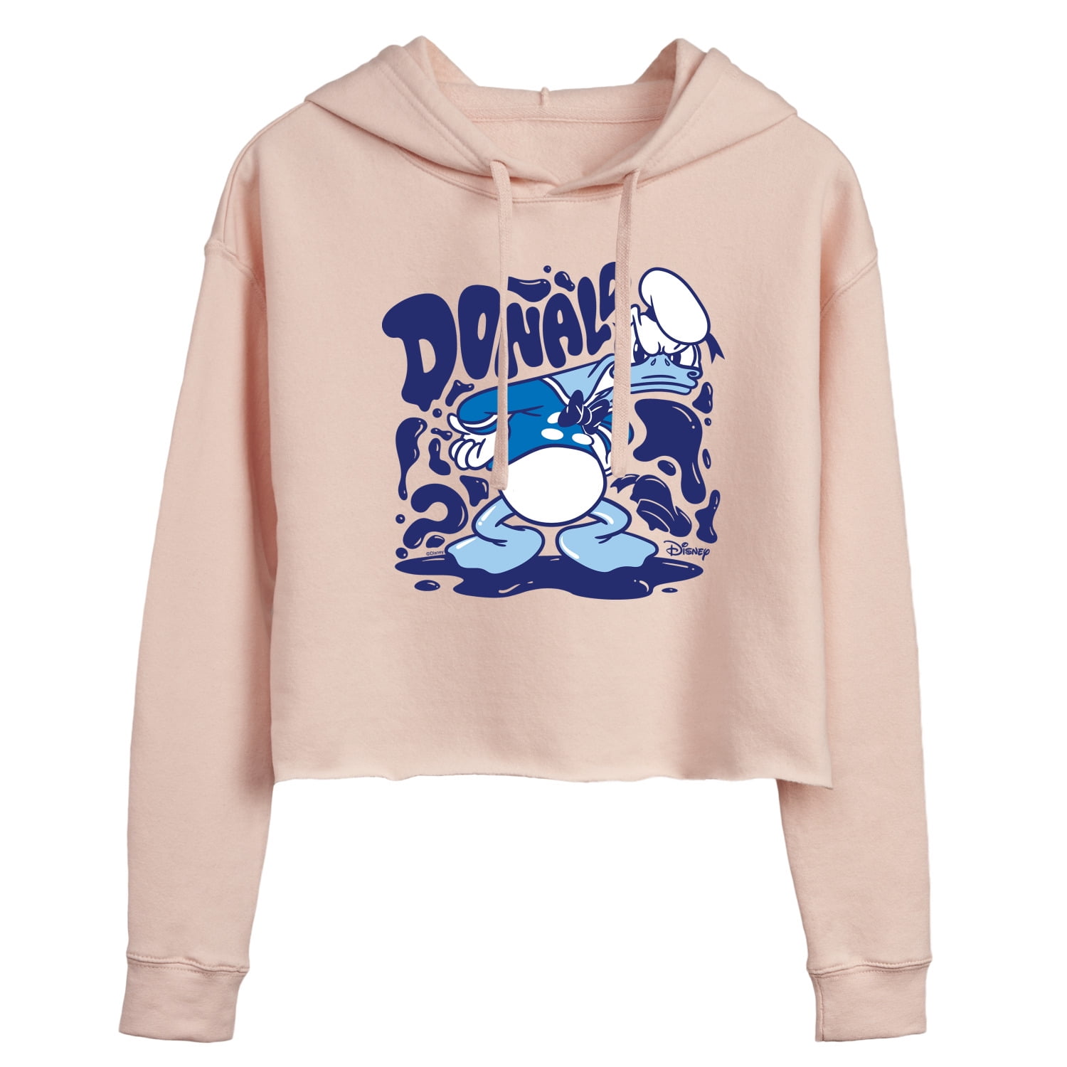 Disney - Donald Drip - Juniors Cropped Pullover Hoodie - Walmart.com