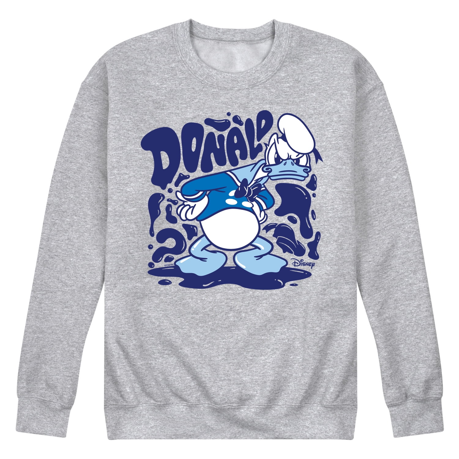 Disney - Donald Drip - Men's Crew Neck Fleece Pullover - Walmart.com