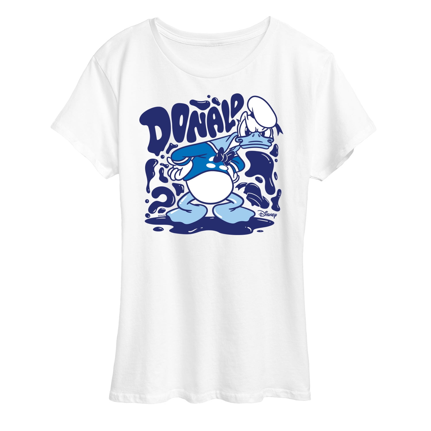 Disney - Donald Drip - Women's Short Sleeve Graphic T-Shirt - Walmart.com