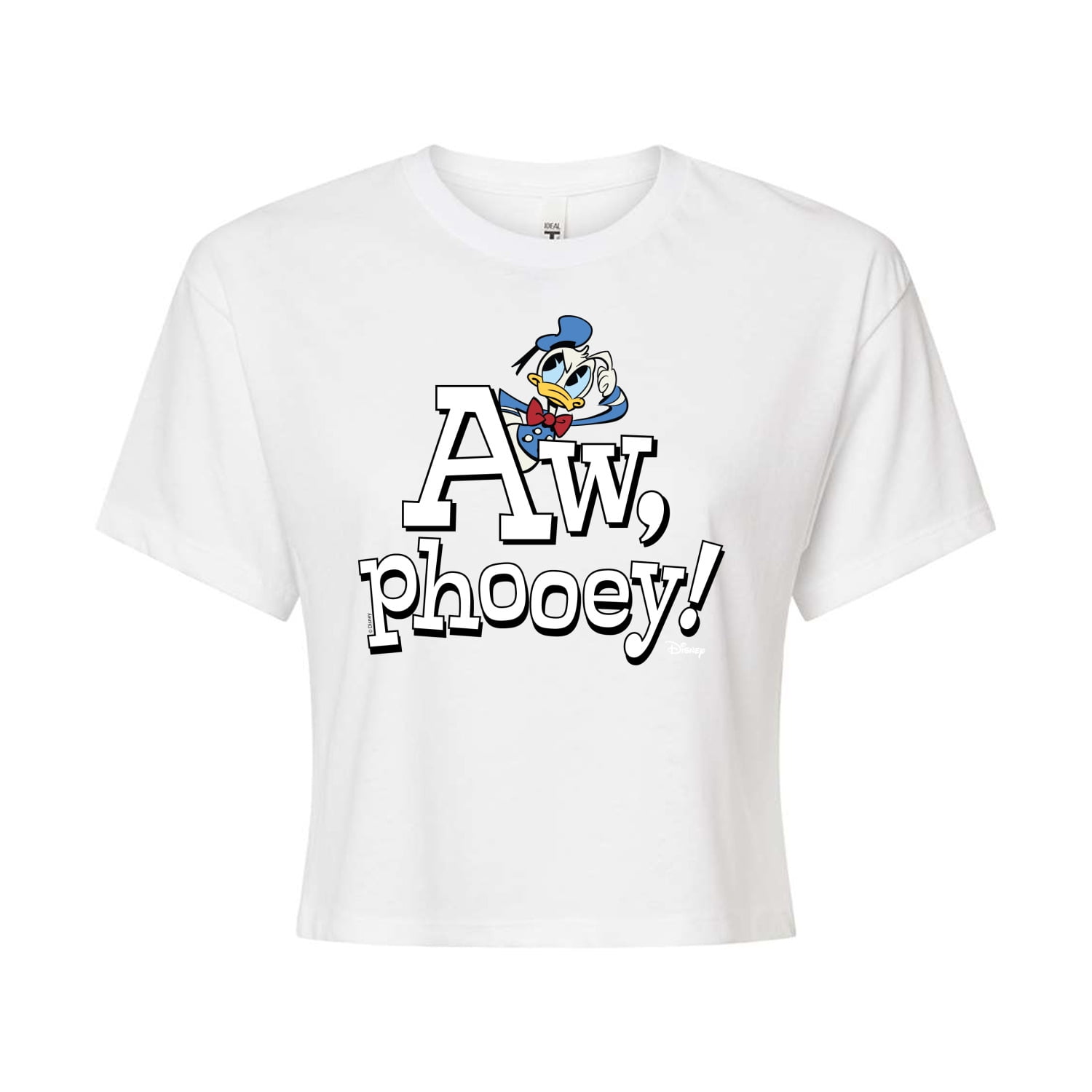 Disney - Donald Duck - Aw, Phooey! - Juniors Cropped Cotton Blend T ...