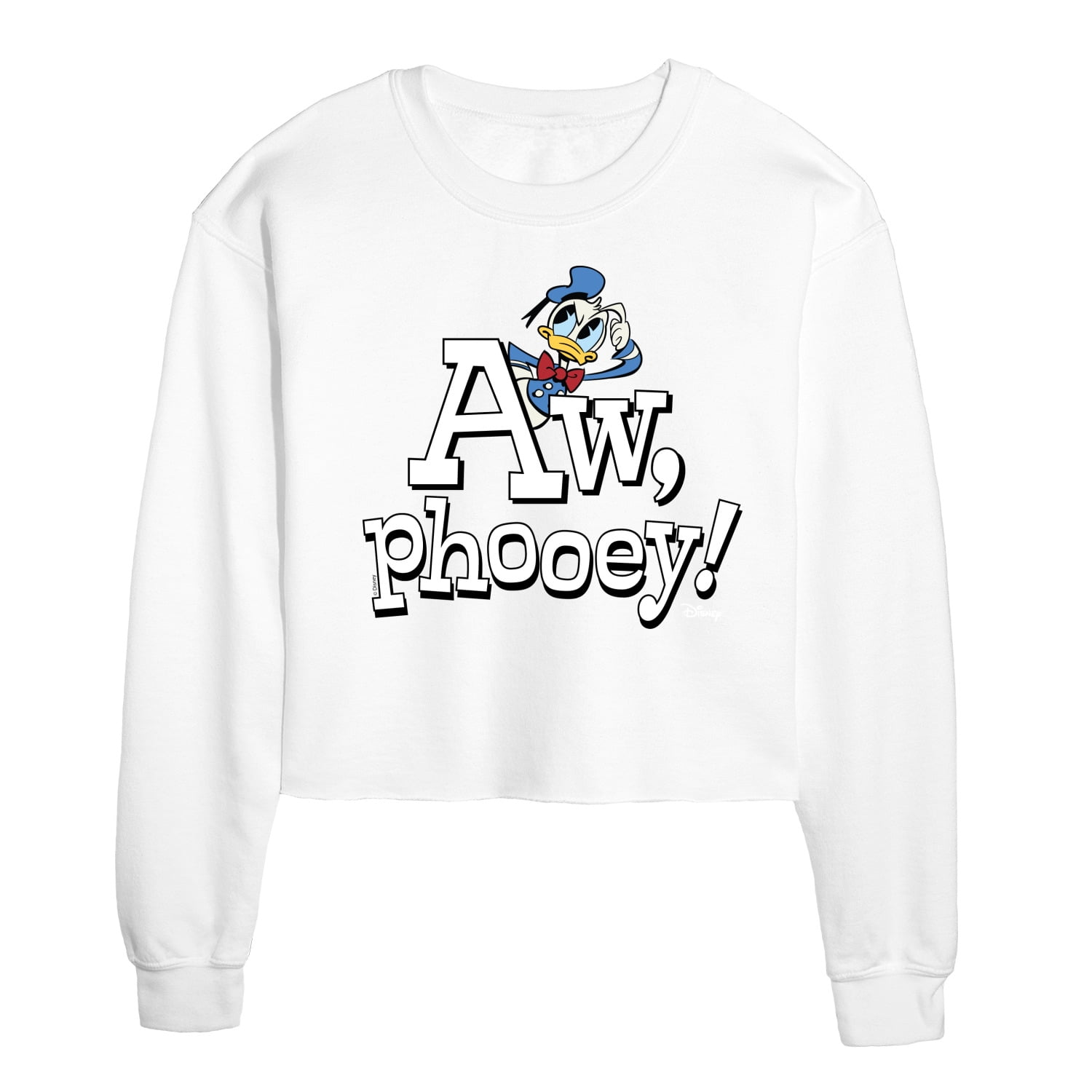 Disney - Donald Duck - Aw, Phooey! - Juniors Cropped Crew Neck ...