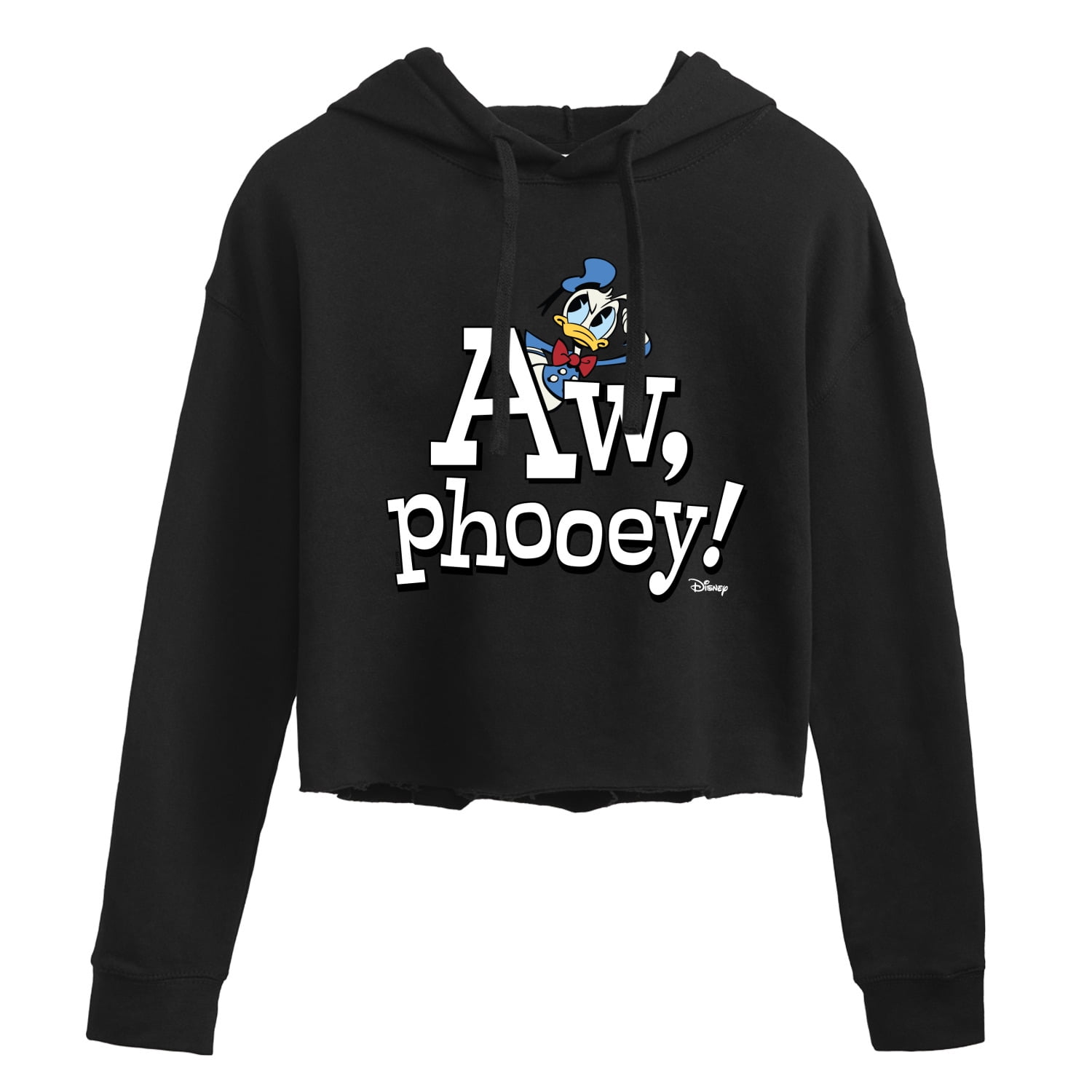 Disney - Donald Duck - Aw, Phooey! - Juniors Cropped Pullover Hoodie ...