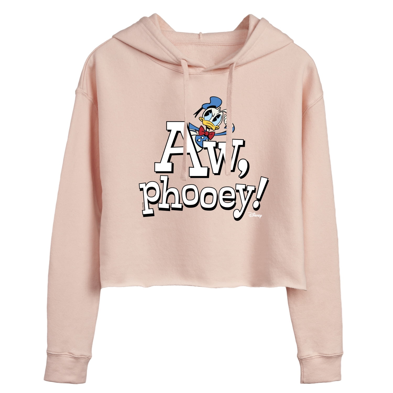 Disney - Donald Duck - Aw, Phooey! - Juniors Cropped Pullover Hoodie ...