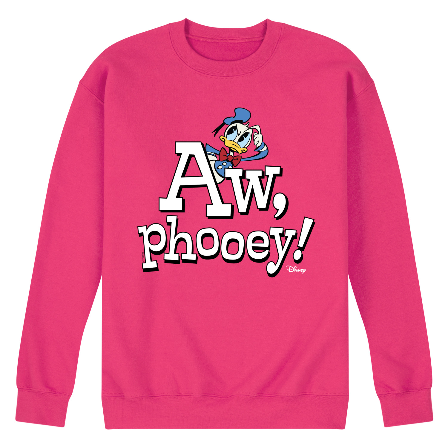Disney - Donald Duck - Aw, Phooey! - Men's Crew Neck Fleece Pullover - Walmart.com