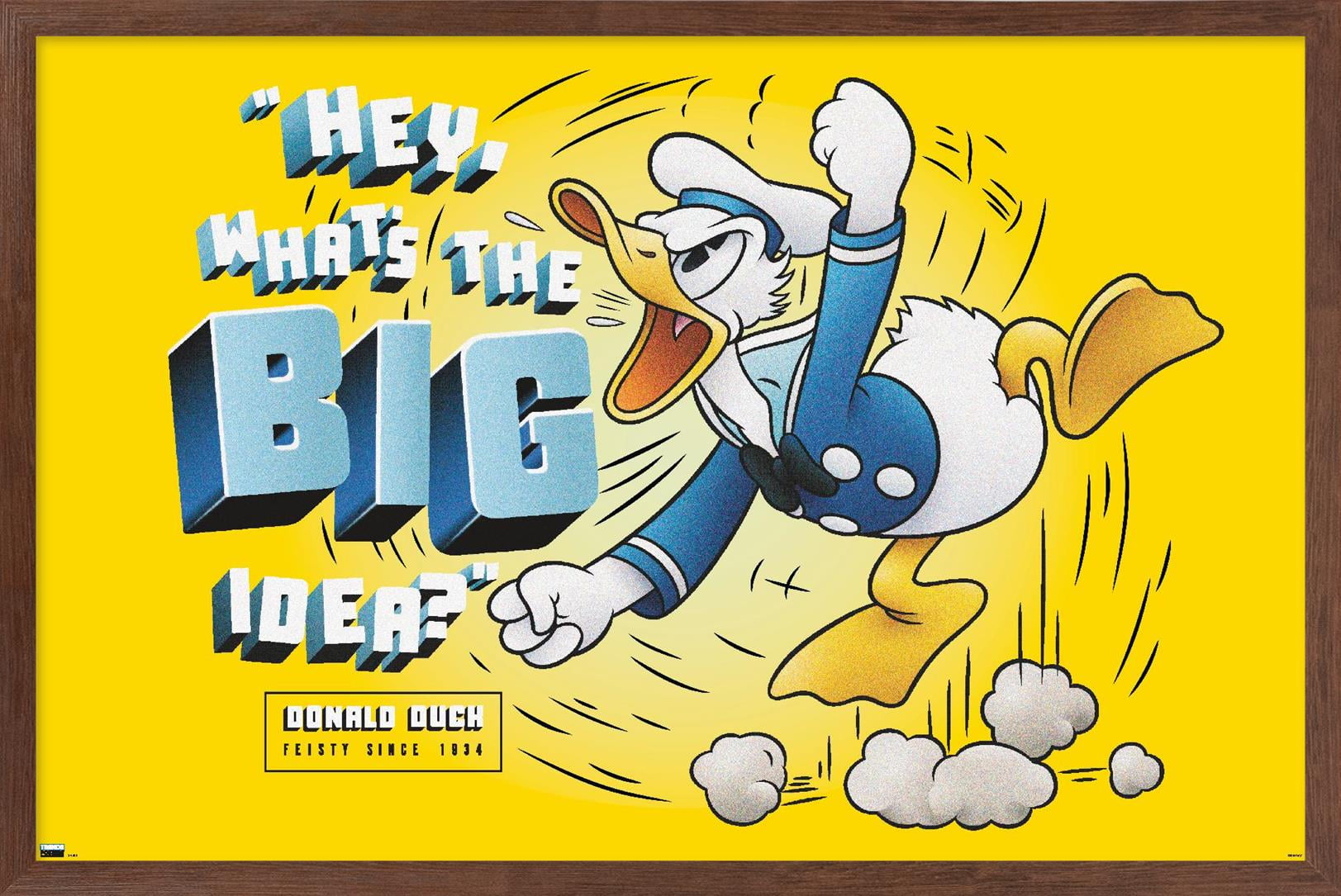 Disney Donald Duck - Big Idea Wall Poster, 14.725" x 22.375" Framed ...