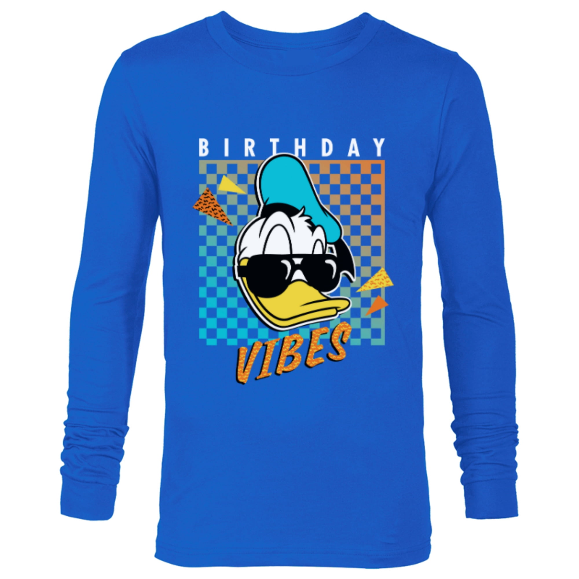 Disney Donald Duck Birthday Vibes 80s - Long Sleeve T-Shirt for Men ...