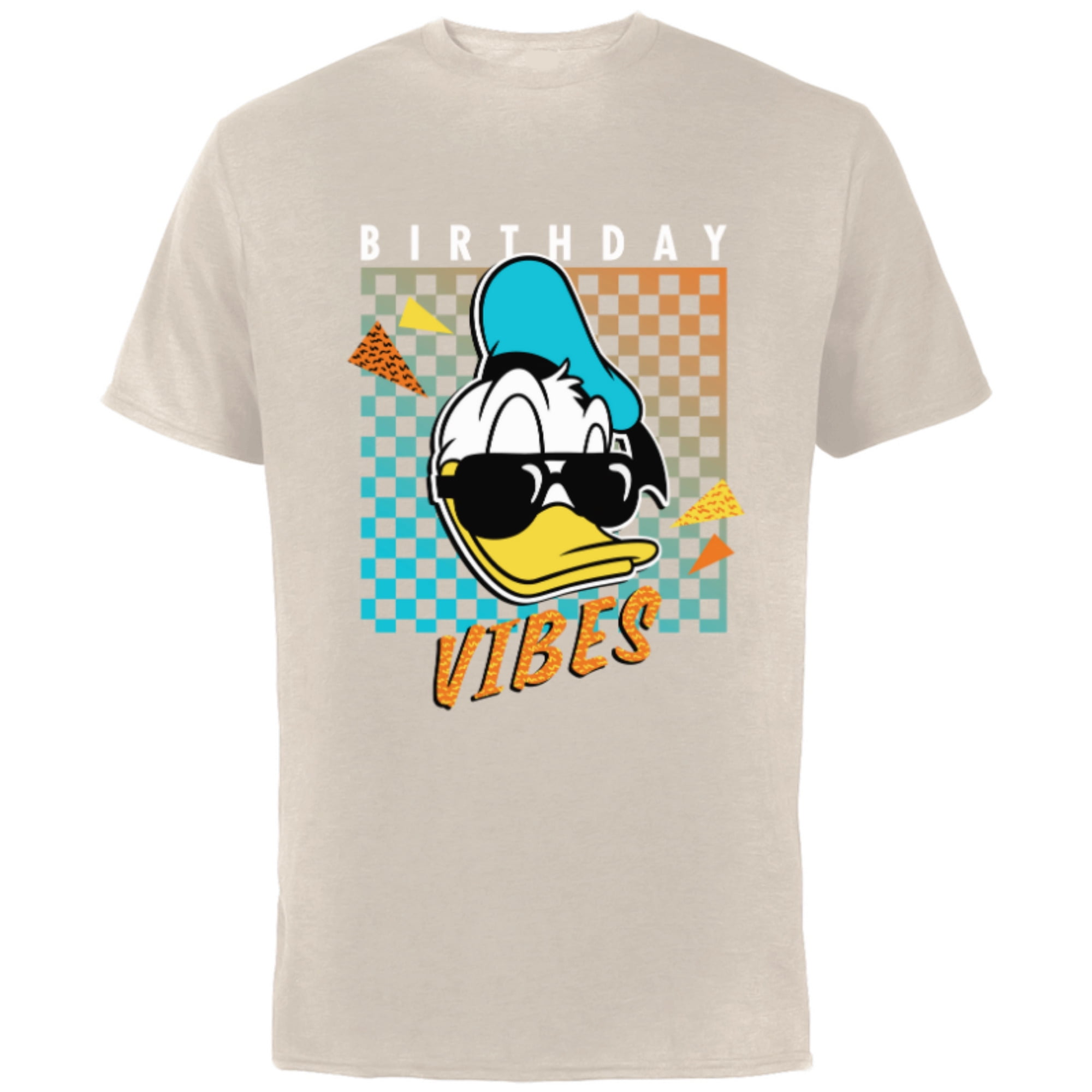 Disney Donald Duck Birthday Vibes 80s - Short Sleeve Cotton T-Shirt for ...