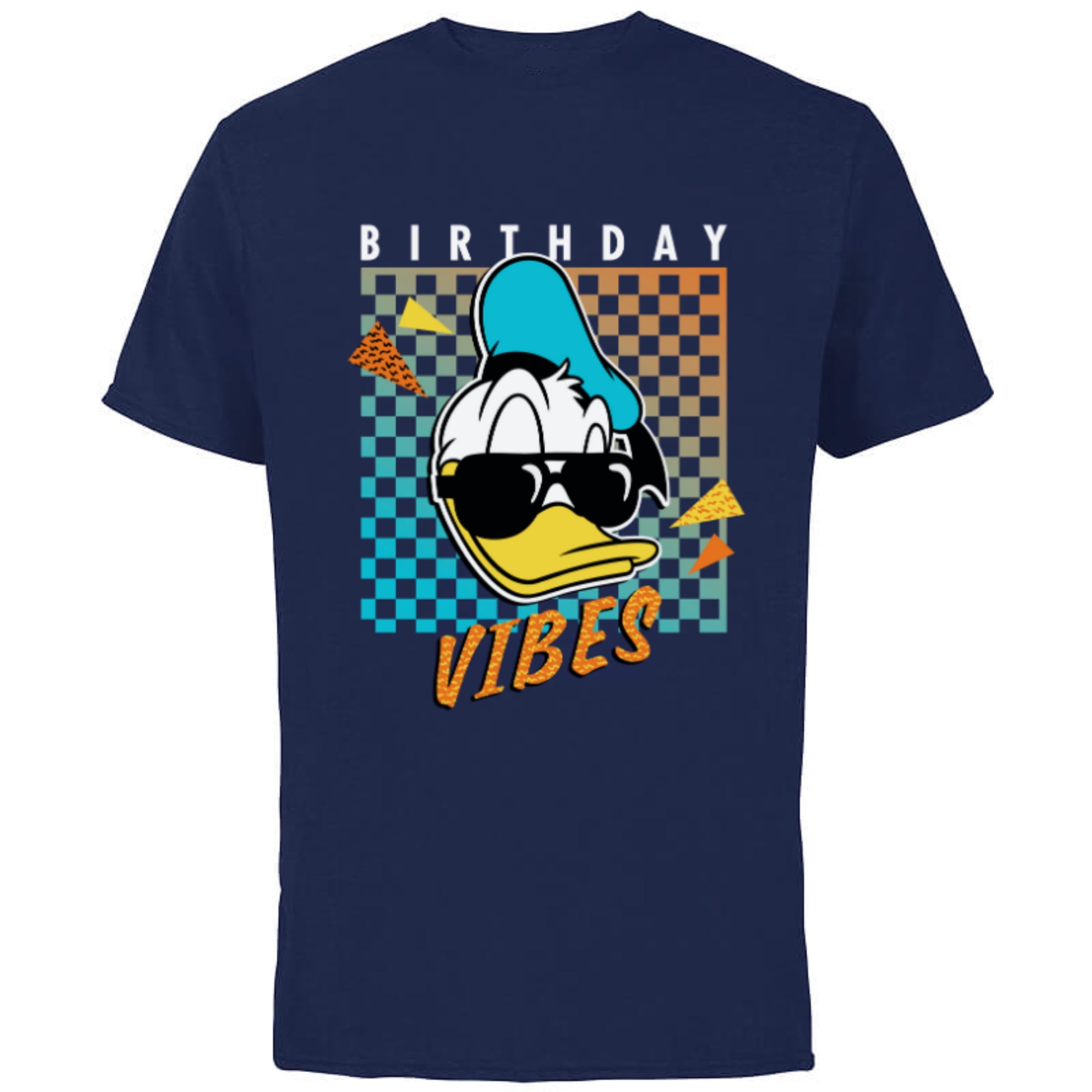 Disney Donald Duck Birthday Vibes 80s - Short Sleeve Cotton T-Shirt for ...