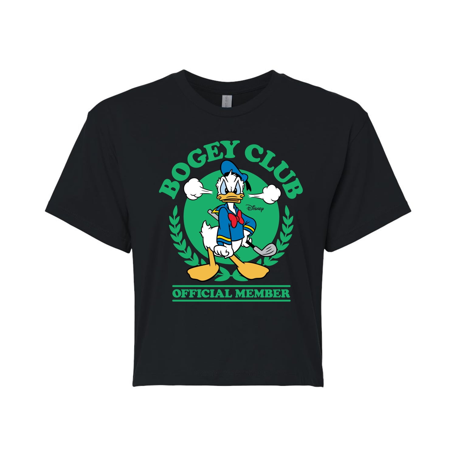 Disney - Donald Duck Bogey Club - Juniors Cropped Cotton Blend T-Shirt ...