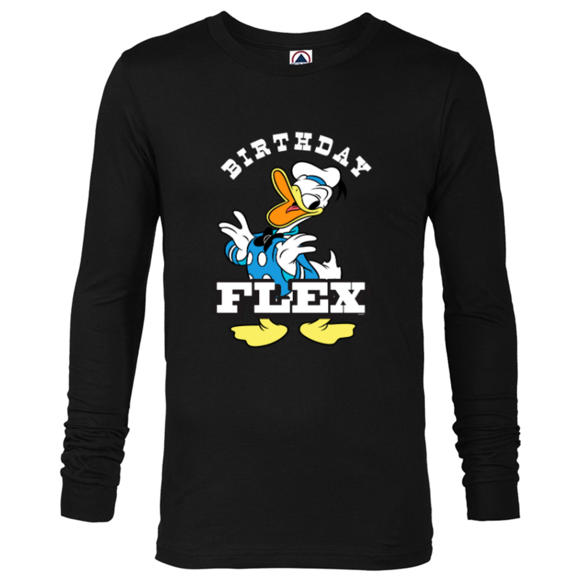 Disney Donald Duck Classic Vintage Retro Birthday Flex - Long Sleeve T-Shirt for Men ...