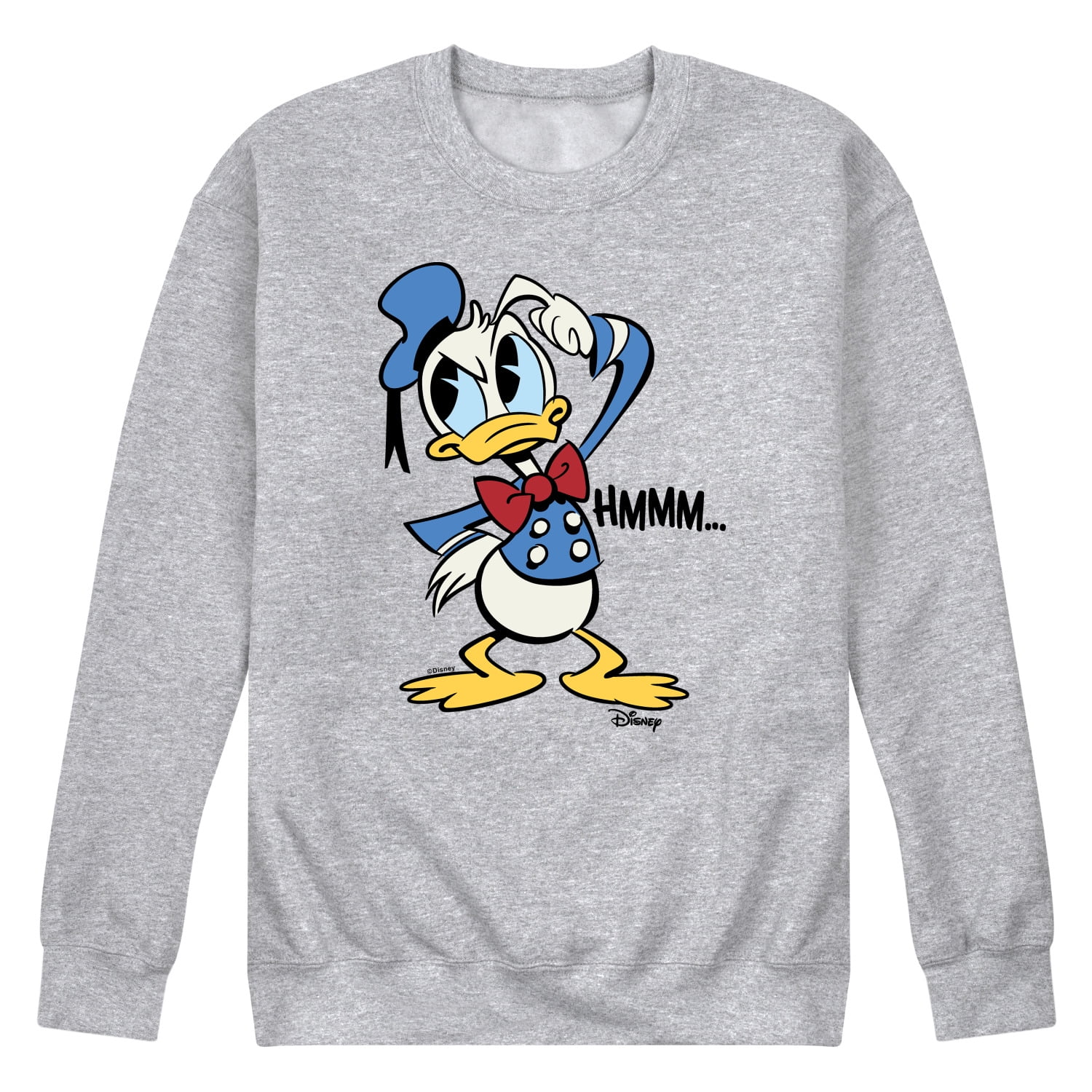 Disney - Donald Duck - HMMM... - Men's Crew Neck Fleece Pullover ...