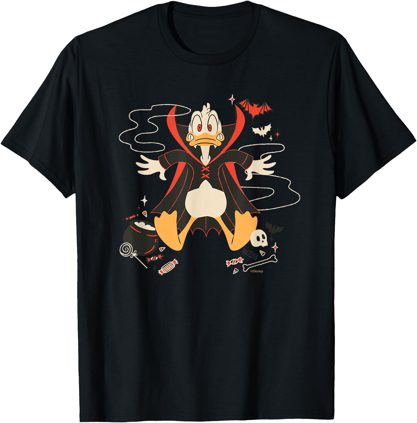 Disney Donald Duck Halloween Scared Silly Vampire T-Shirt - Walmart.com